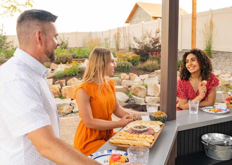 10x10 Backyard Bar and Grill Pavilion - Blackstone Griddles