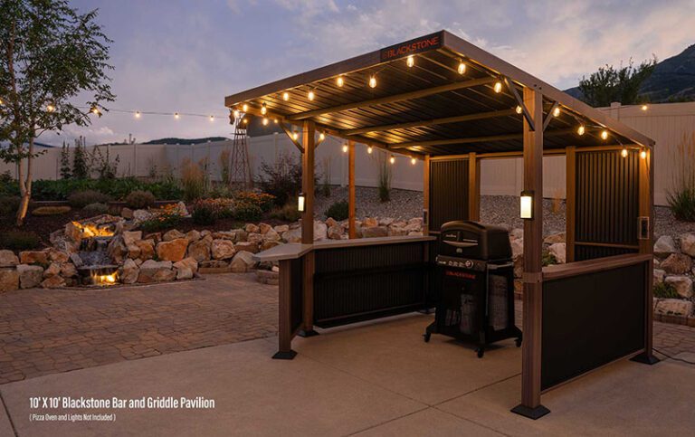 10x10 Backyard Bar and Grill Pavilion - Blackstone Griddles
