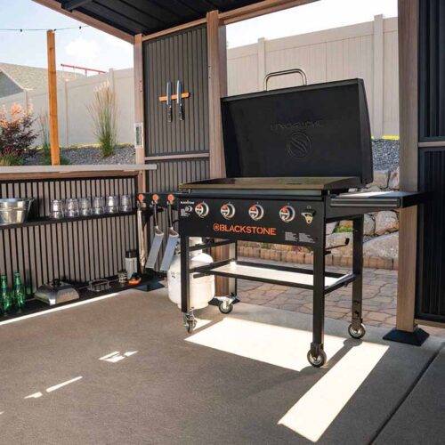 10x10 Backyard Bar and Grill Pavilion - Blackstone Griddles