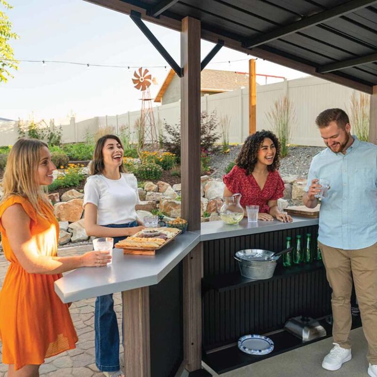 10x10 Backyard Bar and Grill Pavilion - Blackstone Griddles