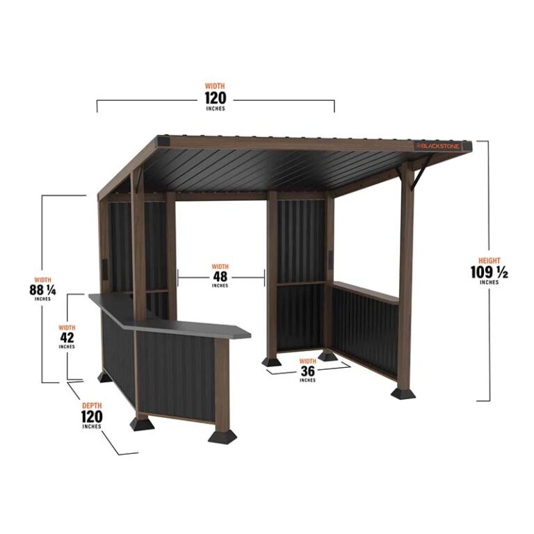 10x10 Backyard Bar and Grill Pavilion - Blackstone Griddles