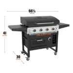 36” 4-Burner Propane Griddle with Pizza Oven and Air Fryer - Blackstone Griddles