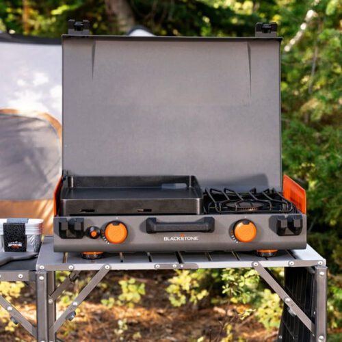 Blackstone Adventure Ready 14” Propane Camping Griddle with Side Burner ...